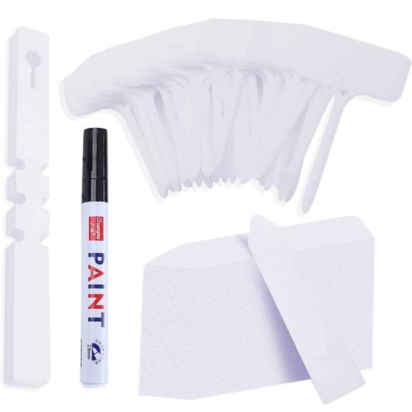 Other | Plant Labels Tags Markers Signs White Waterproof Plastic 15 Pcs ...